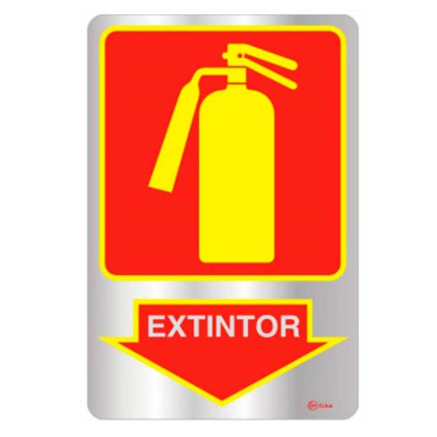 Placa Alumínio 16x25 Extintor C25002